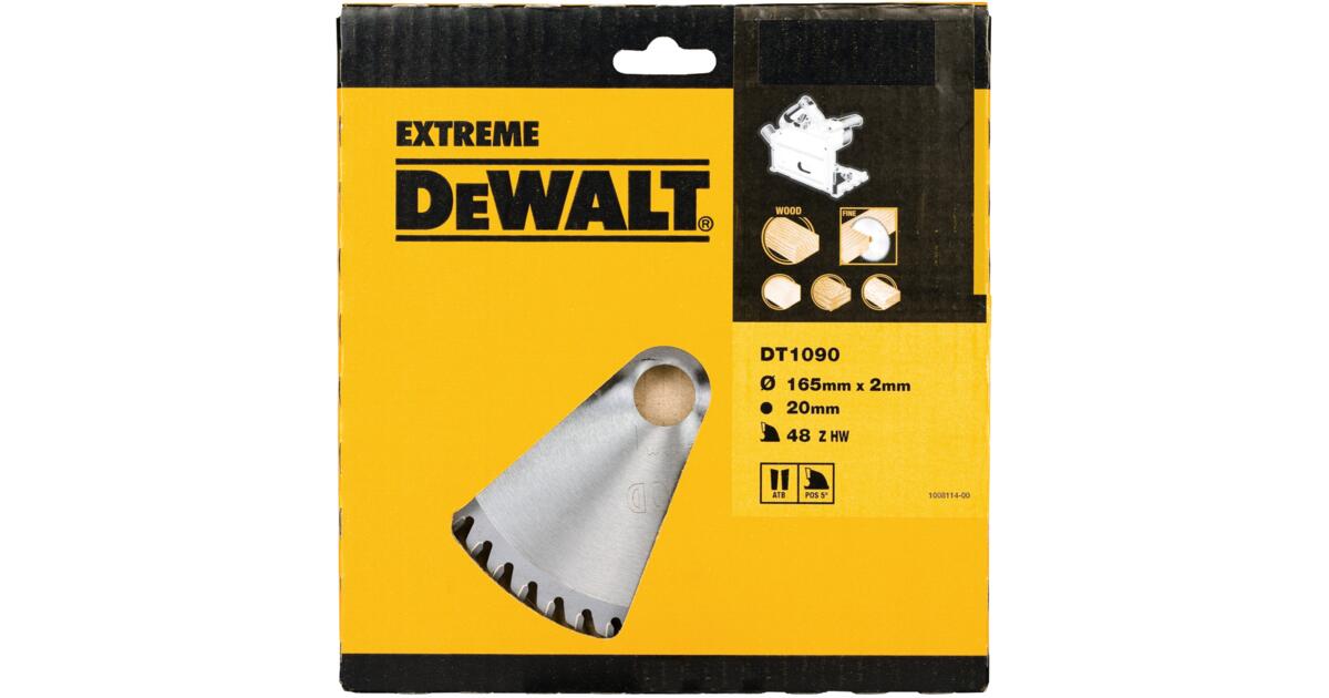 Dewalt Sagblad 165x20x48t 2mm dt1090 atb slipt +5° | Maxbo