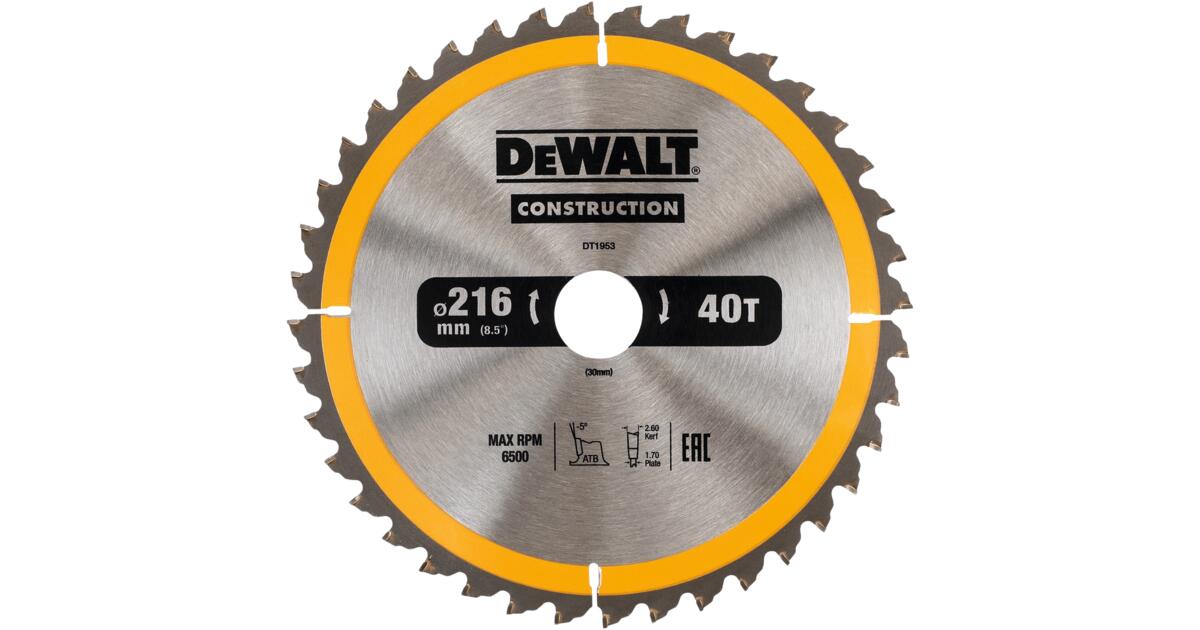 Dewalt Sagblad 216x30x40t dt1953 | Maxbo