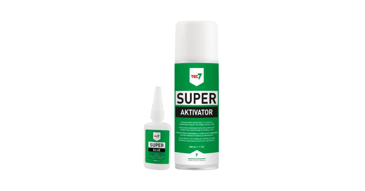 Tec7 Lynlim super plus aktivator og superlim | Maxbo