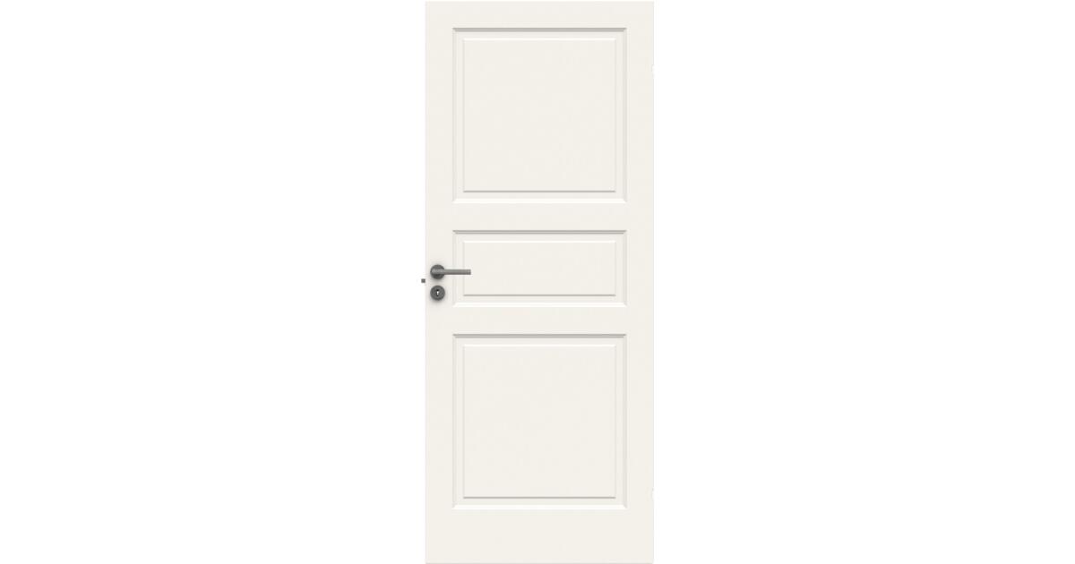Swedoor Innerdør compact 03 9x21 hvit bomull formpresset dør 3 speil ...