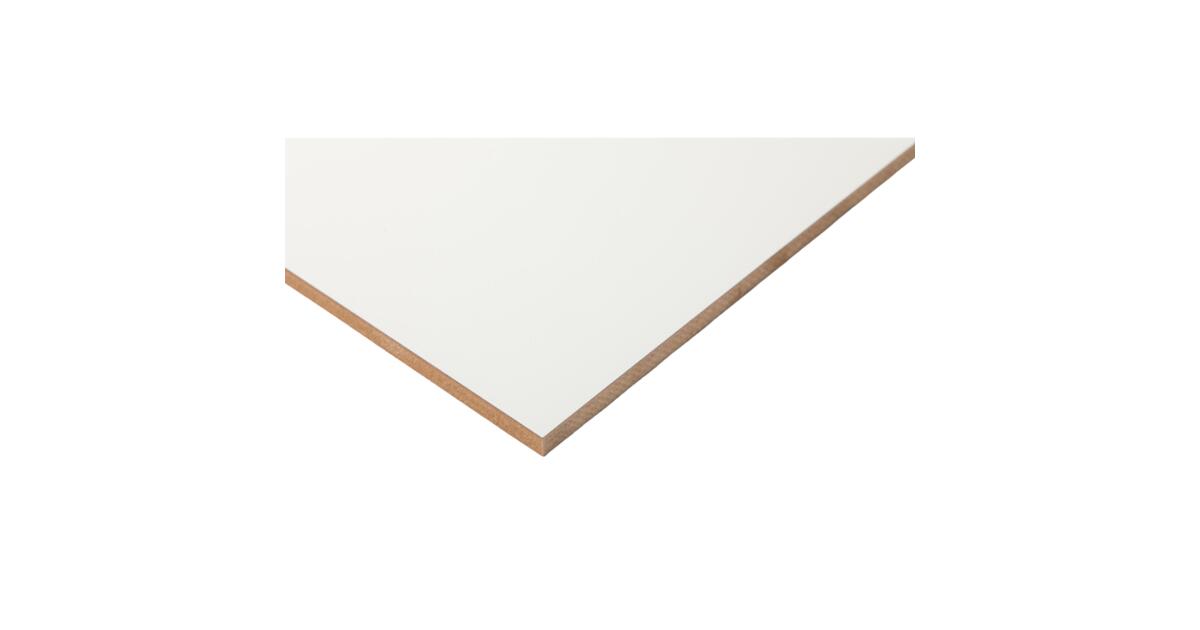 Fritzøe Engros Mdf woodworld hvit 1s 3x1200x600 melaminbelagt 1 side ...