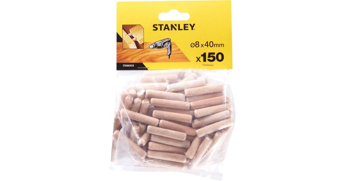 Stanley Treplugger rund 8mm 150st sta66433 40mm lengde | Maxbo