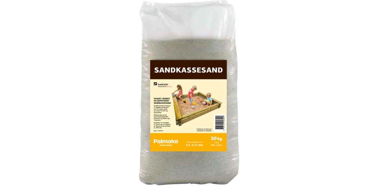 Palmako Sandkassesand i sekk 20kg | Maxbo