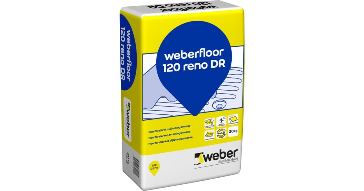 Weber Saint-Gobain Avrettingsmørtel 120 reno 20kg | Maxbo