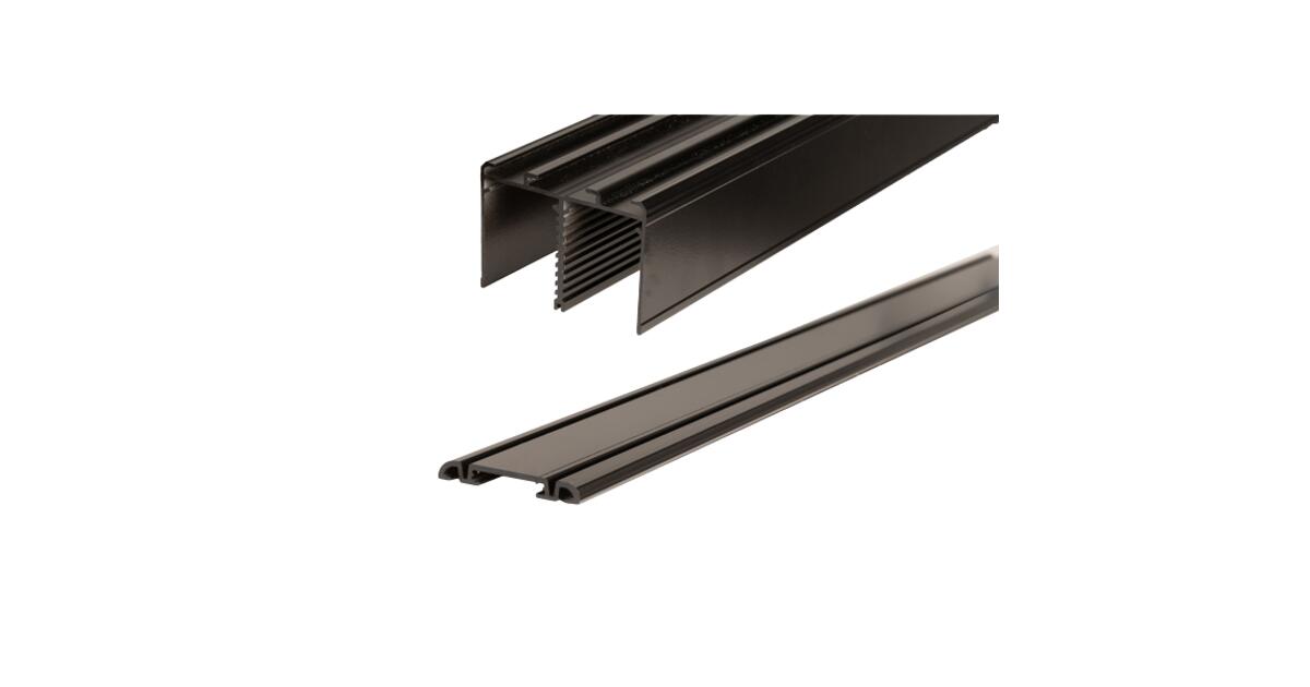 Flexislide Skinner til gulv og tak alu sort (2,45 m) 6pk | Maxbo