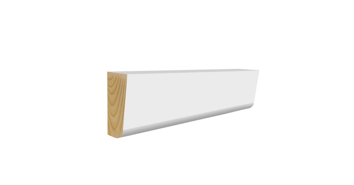 Combiwood Taklist rund hytte malt furu 21x34x4400 mm klassisk hvit | Maxbo