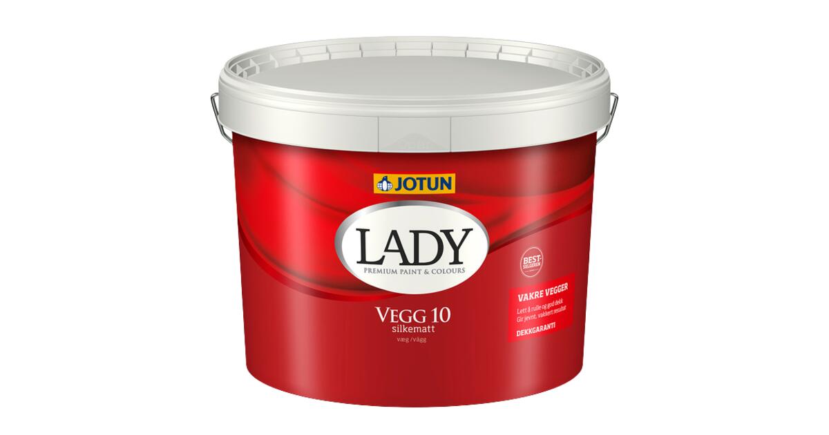 Jotun Interiørmaling lady vegg 10 hvit 9l | Maxbo