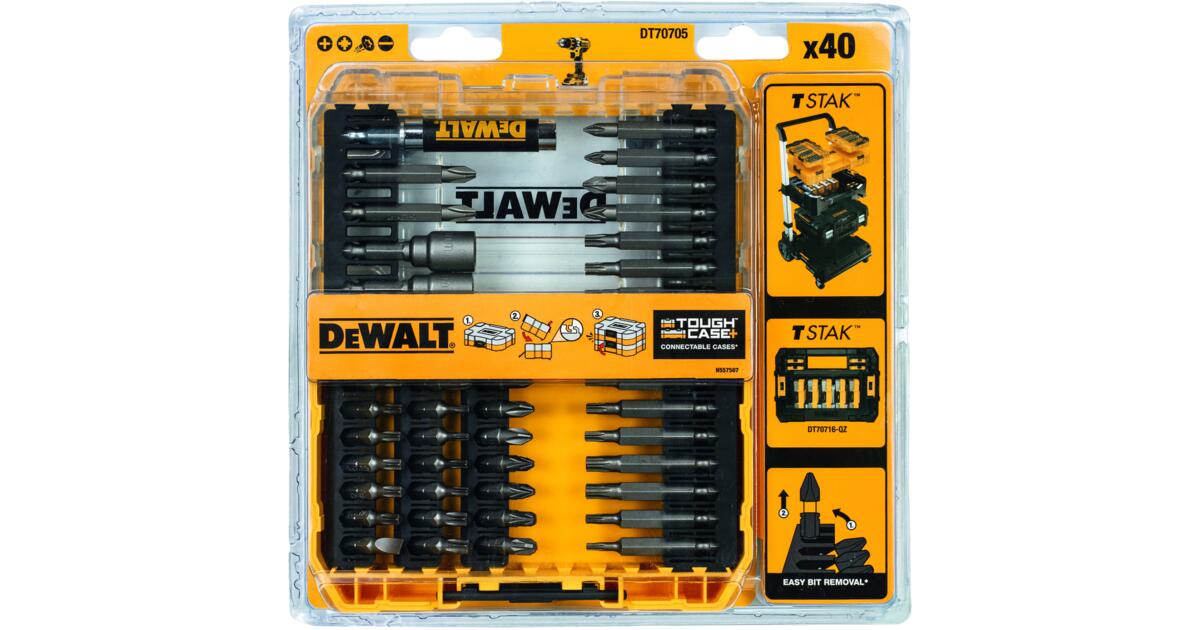 Dewalt Bitssett 40 deler dt70705 | Maxbo