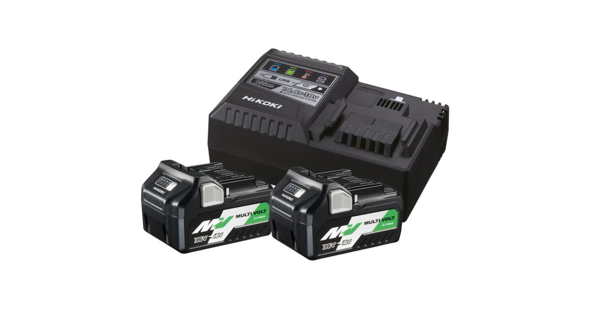 Hikoki Batteripakke med lader bsl36a18 2xbsl36a18 + uc18ysl3 | Maxbo