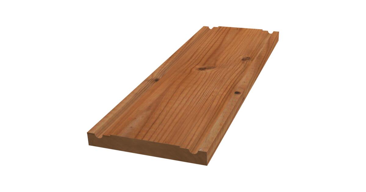 Moelven Takbord endepløyd varmebehandlet termofuru 20x140 mm natur | Maxbo