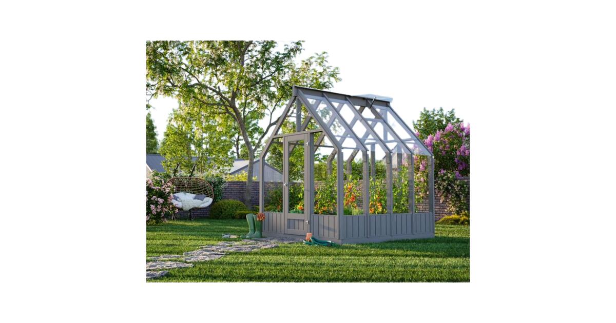 Palmako Veksthus emilia 5,4m2 gråmalt farge antrasitt ral 7016 | Maxbo