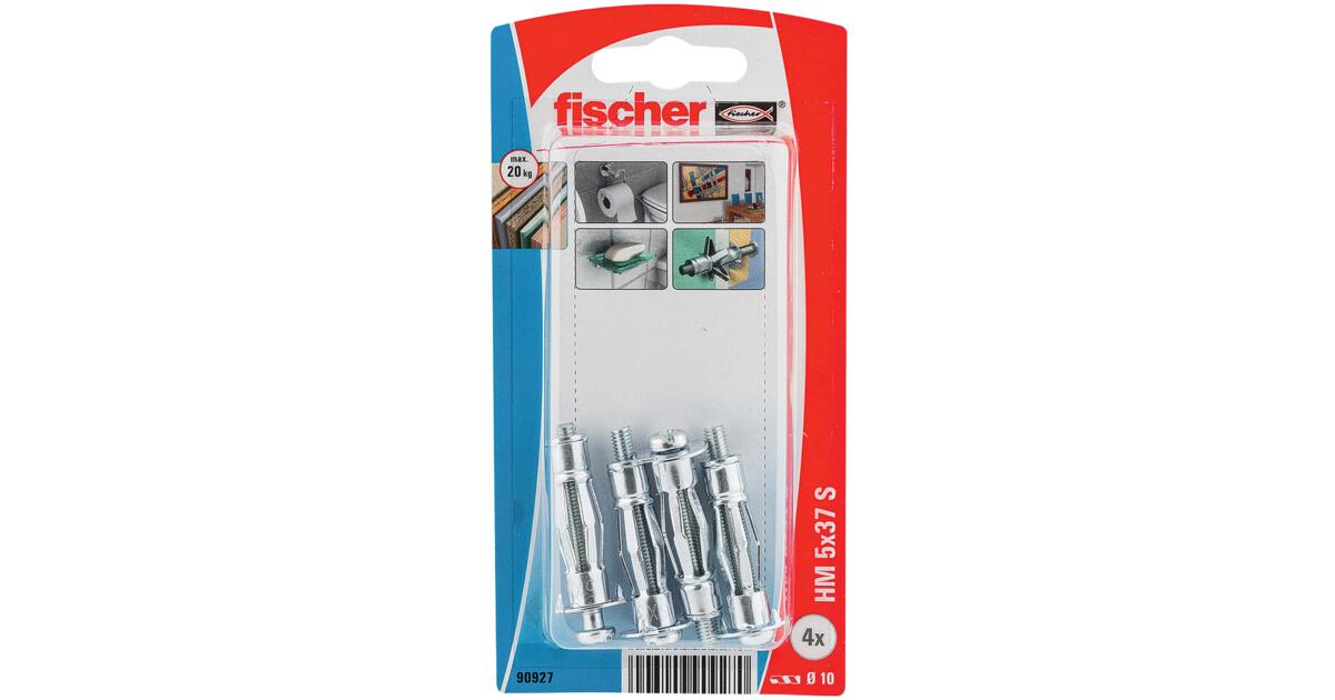 Fischer Gipsplateanker hm 5x37 s metrisk skrue 4 stk | Maxbo