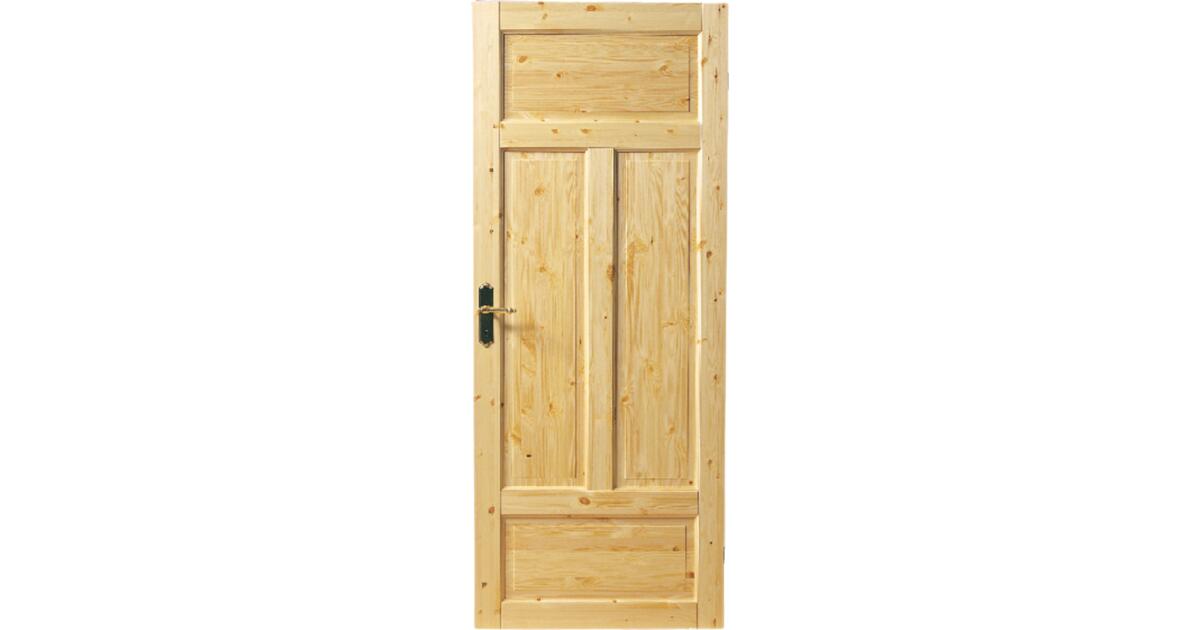 Saga Dørblad skjold 90x200 furu ubehandlet uten karm scanflex | Maxbo