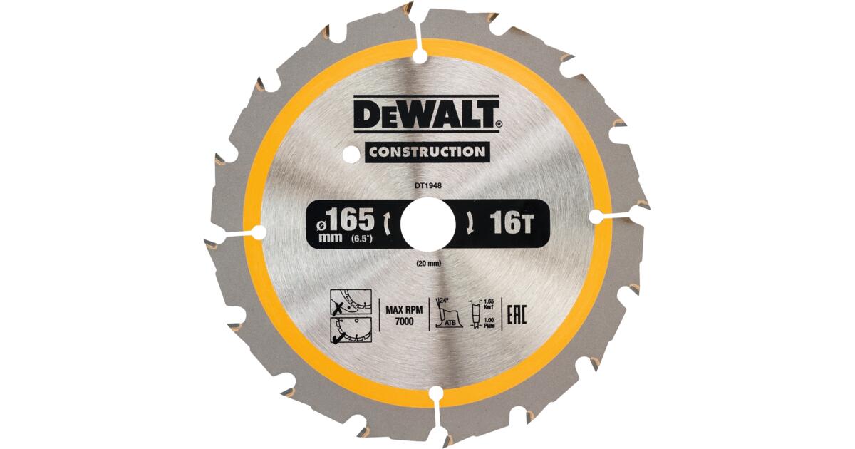 Dewalt Sagblad 165x20x16t dt1948 | Maxbo