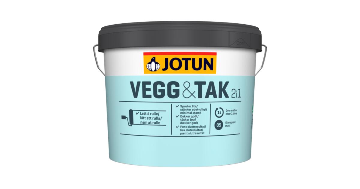 Jotun Vegg og tak hvit/a-base 9l | Maxbo