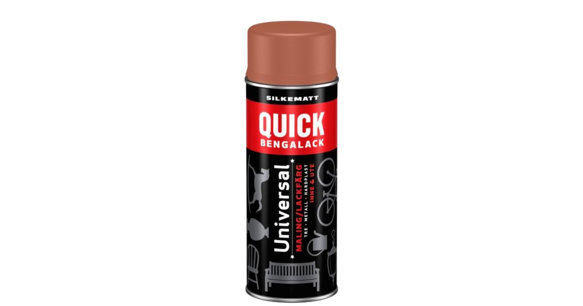 Quick Bengalack Spray terracotta rød silkematt 400ml | Maxbo