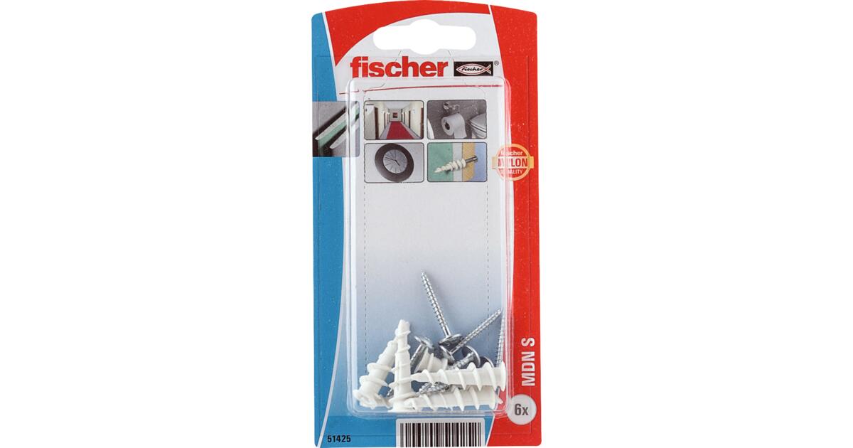Fischer Gipsplateplugg driva mini nylon bk hvit | Maxbo