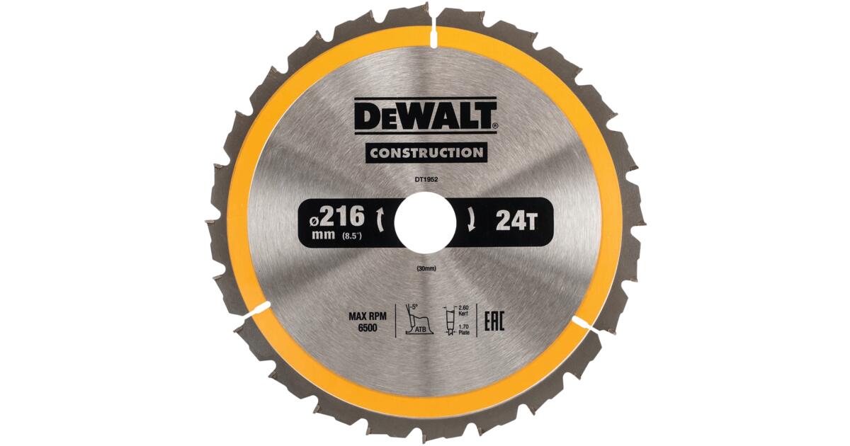 Dewalt Sagblad 216x30x24t construct dt1952 | Maxbo
