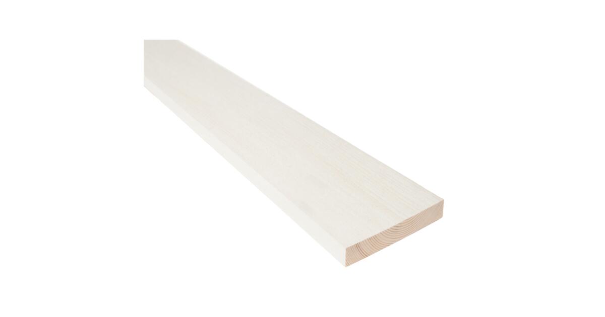 Bergene Holm Kledning rektangulær grunnet gran 22x123 mm klasse 1 hvit ...