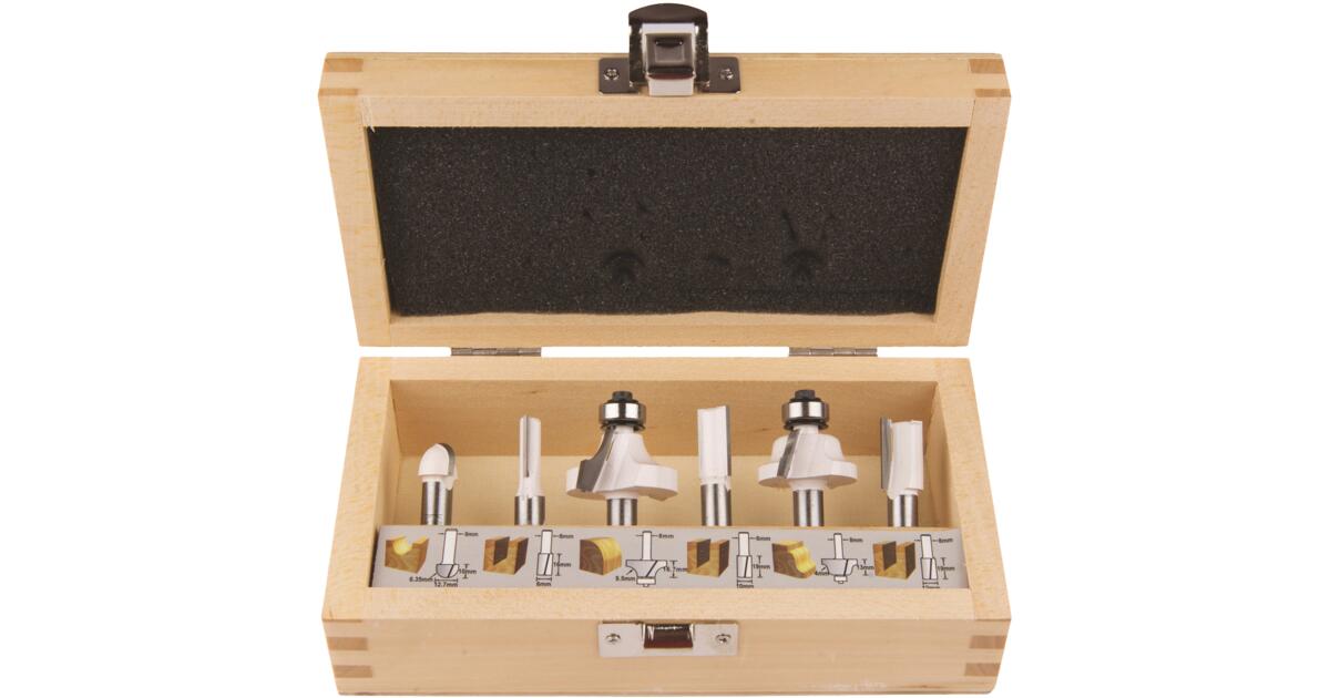 Makita Fresesett d-53540 6-deler til overfres 8mm tange | Maxbo