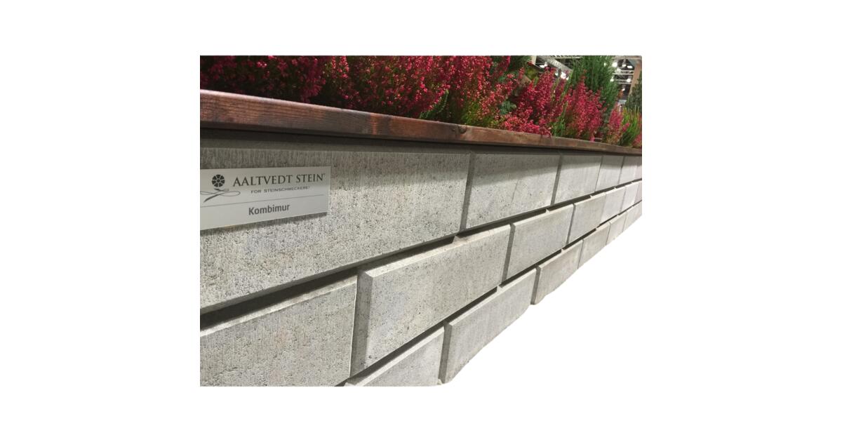 Aaltvedt Støttemur kombi grå 50/21x17x17 | Maxbo