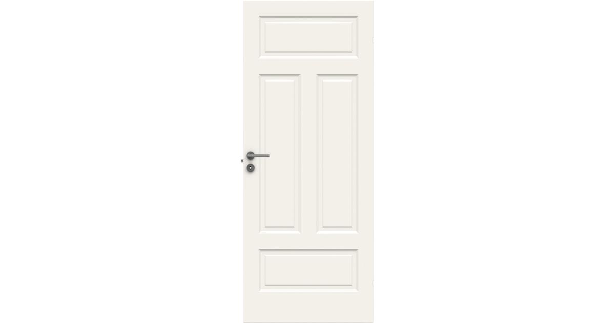 Swedoor Dørblad style 04n 7x20 hvit formpresset dør 4 speil | Maxbo