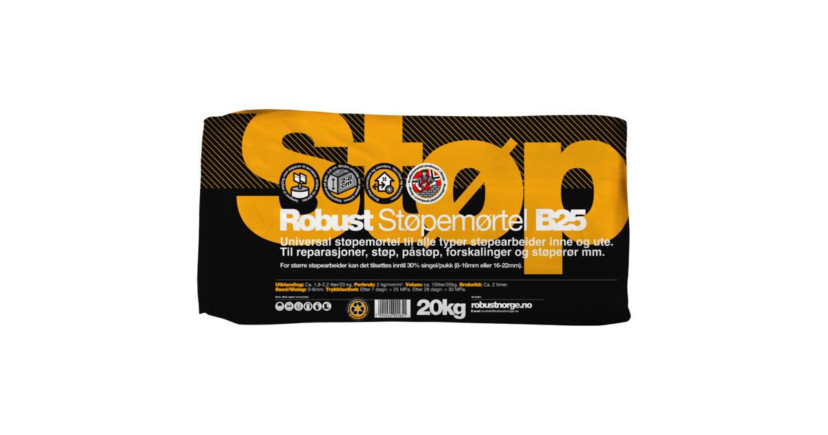 Robust Støpemørtel b25 20kg | Maxbo